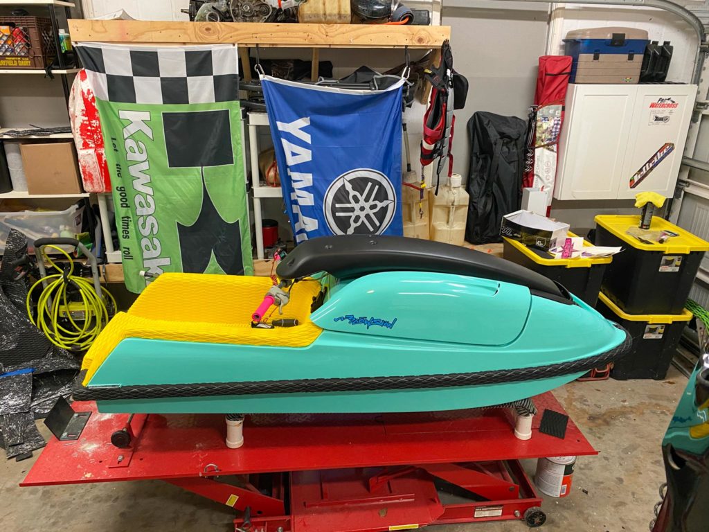 Jet ski project gets yellow Hydro-Turf from Blowsion | S3 Magazine