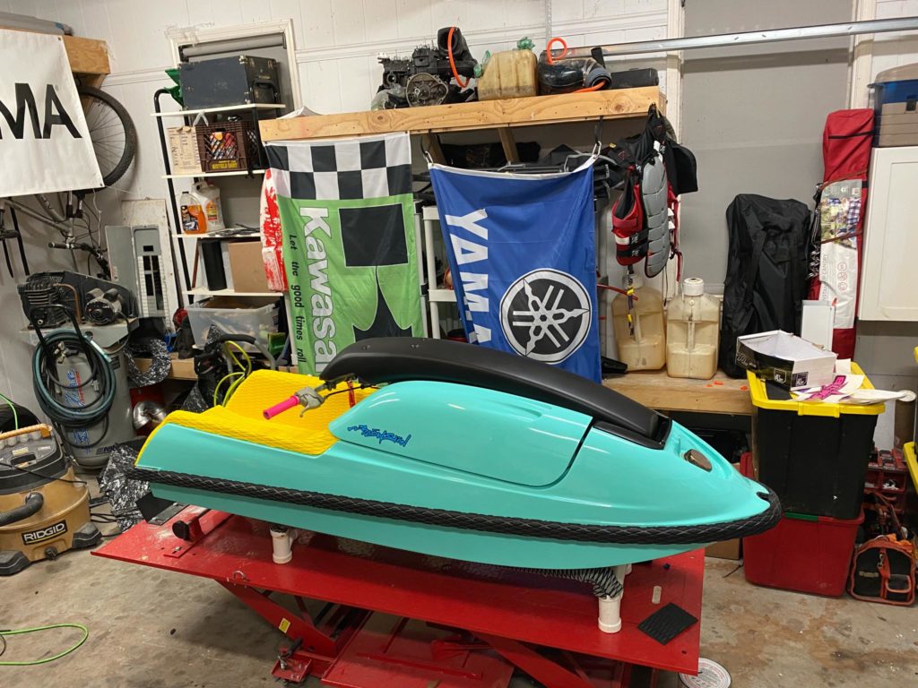 Jet ski project gets yellow Hydro-Turf from Blowsion | S3 Magazine