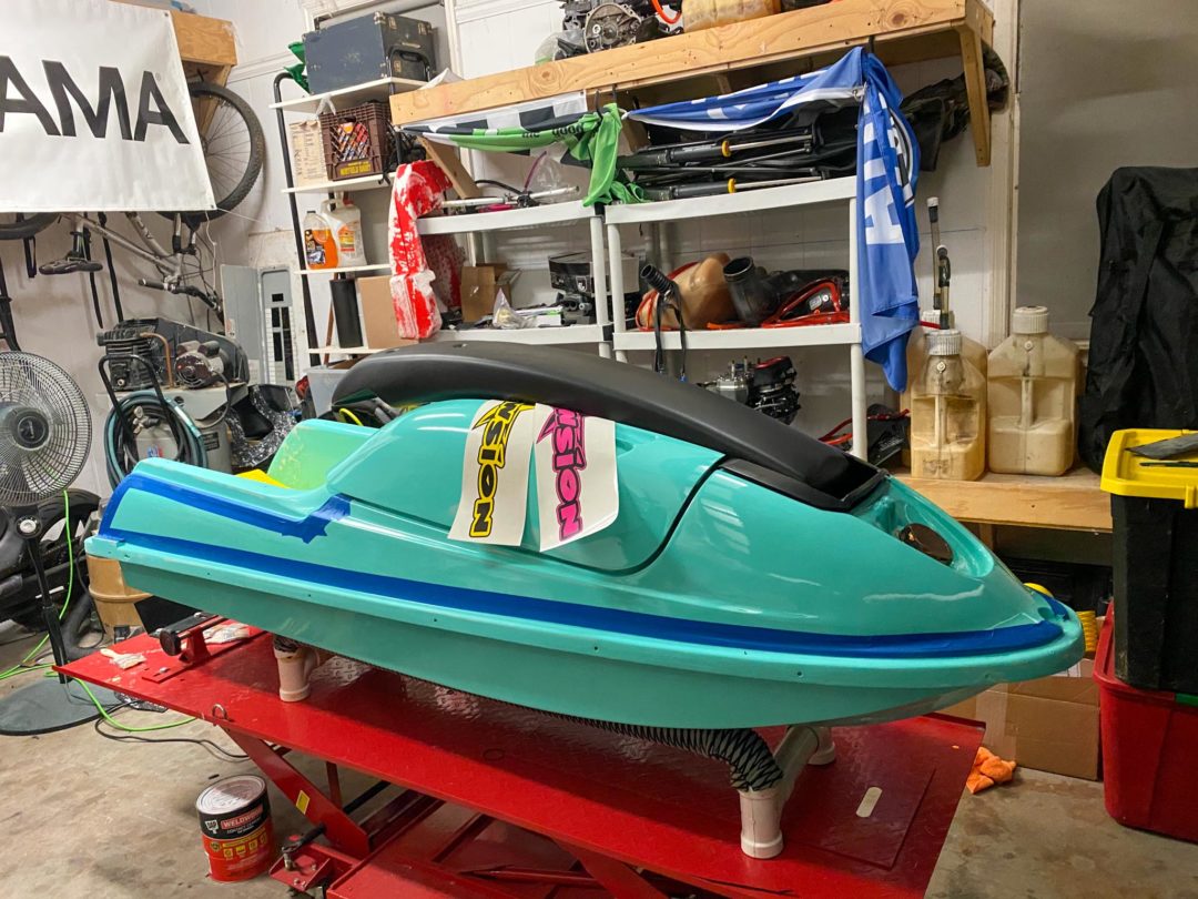 Jet ski project gets yellow Hydro-Turf from Blowsion | S3 Magazine