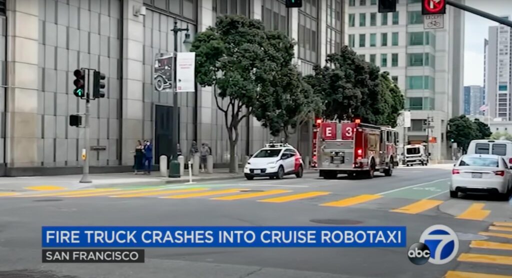 Autonomous Cruise taxi hit by fire truck | S3 Magazine
