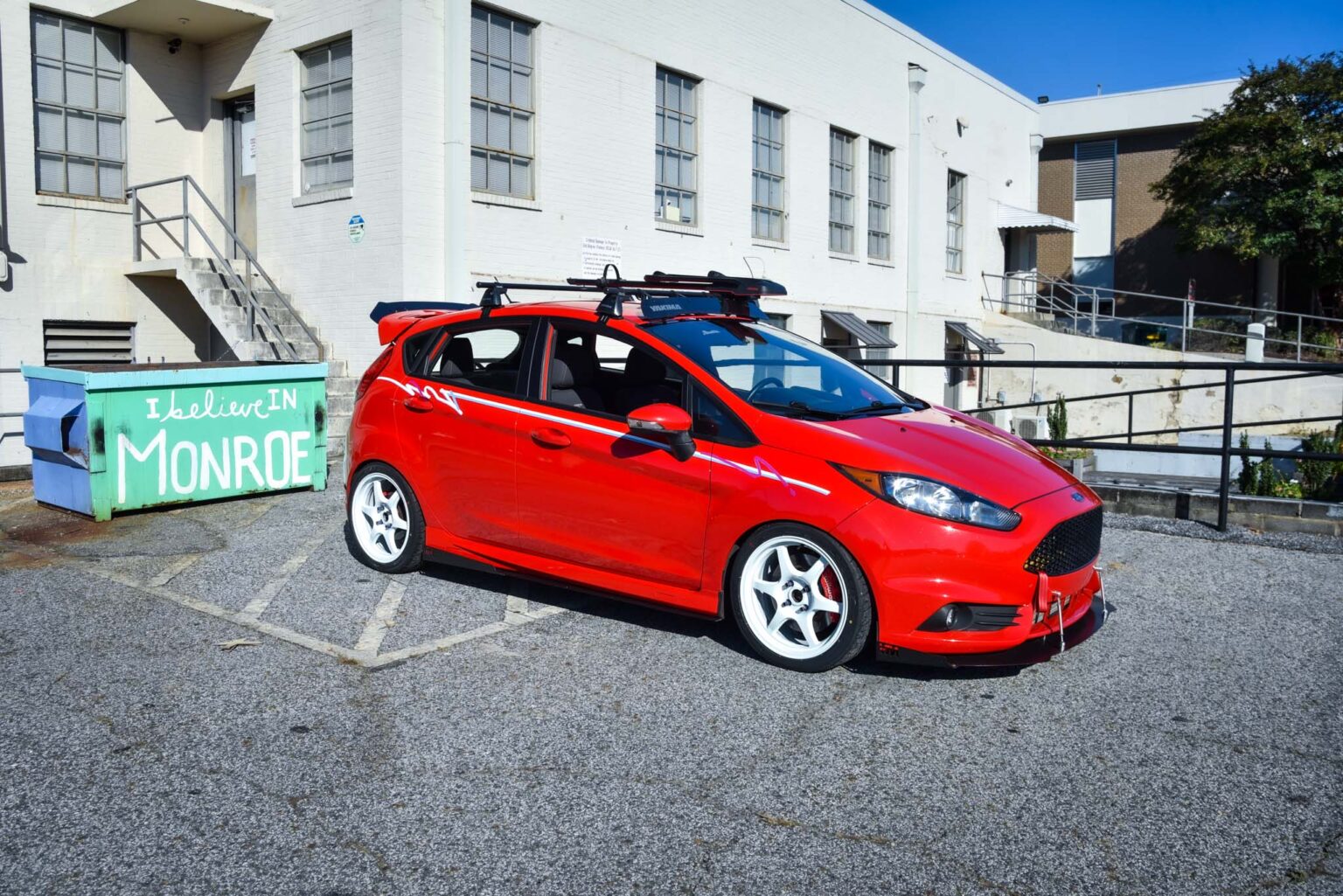 Fiesta ST gets white Konig Hexaform wheels w/ Yokohama Advan AD09 tires ...