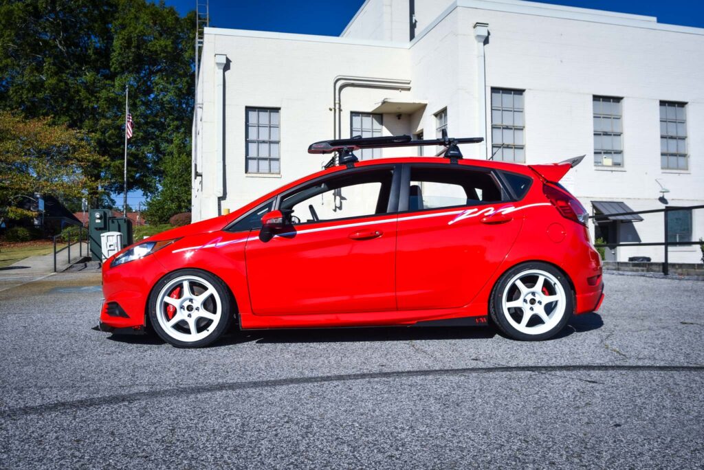 Fiesta ST gets white Konig Hexaform wheels w/ Yokohama Advan AD09 tires ...